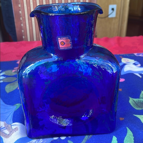 BLENKO | Dining | Vintage 9821999 Blenko Handmade Cobalt Blue Glass ...